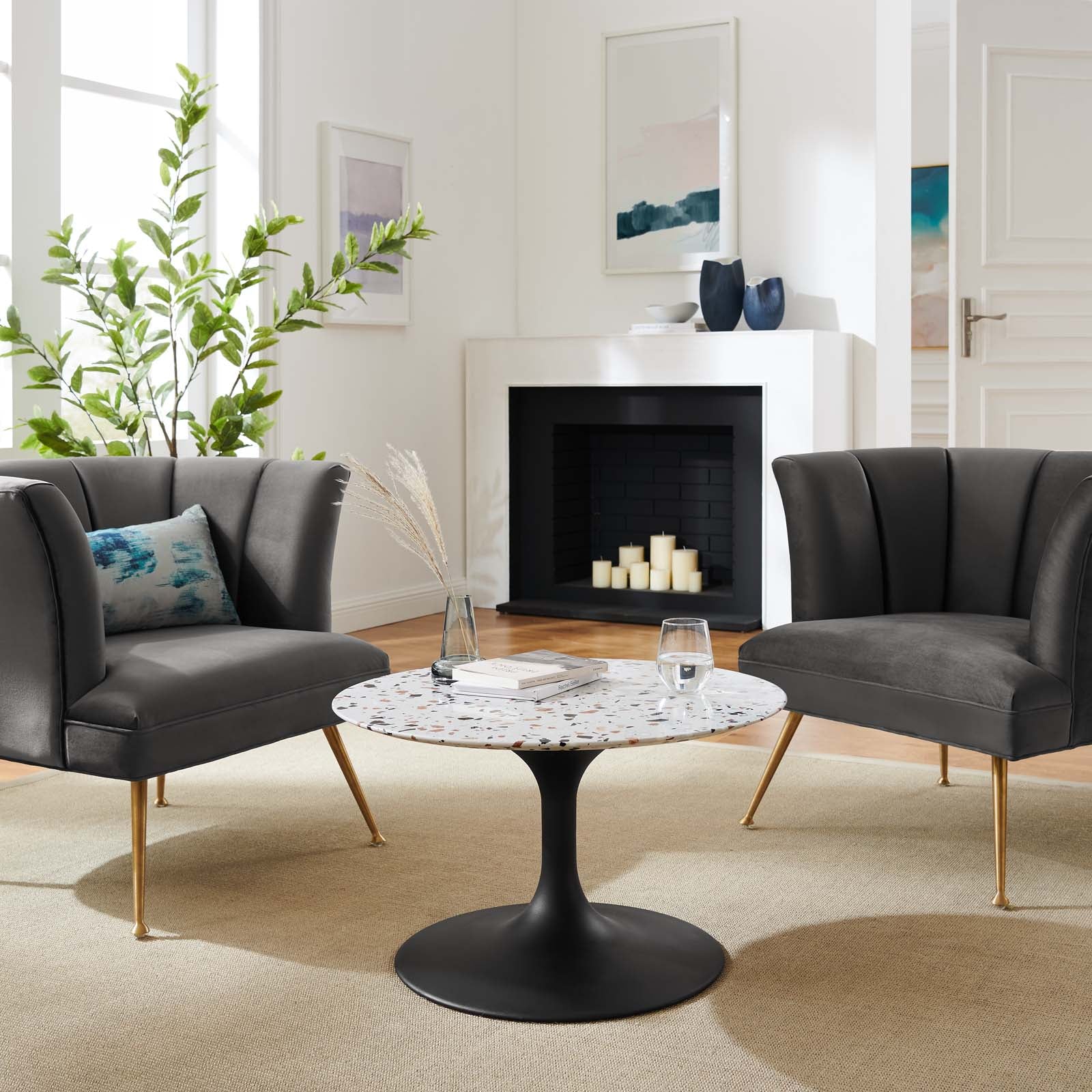 Tobias Round Terrazzo Coffee Table
